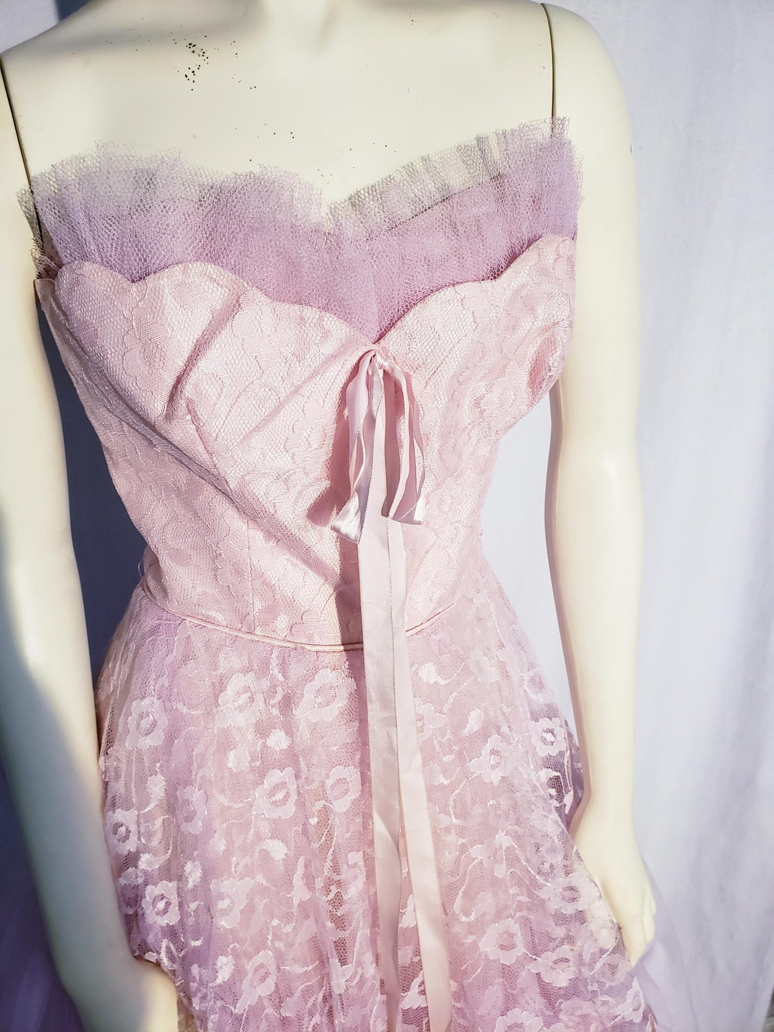Andy Pink Lace Cupcake Vintage Prom Dress SOLD – Aunt Gladys' Attic