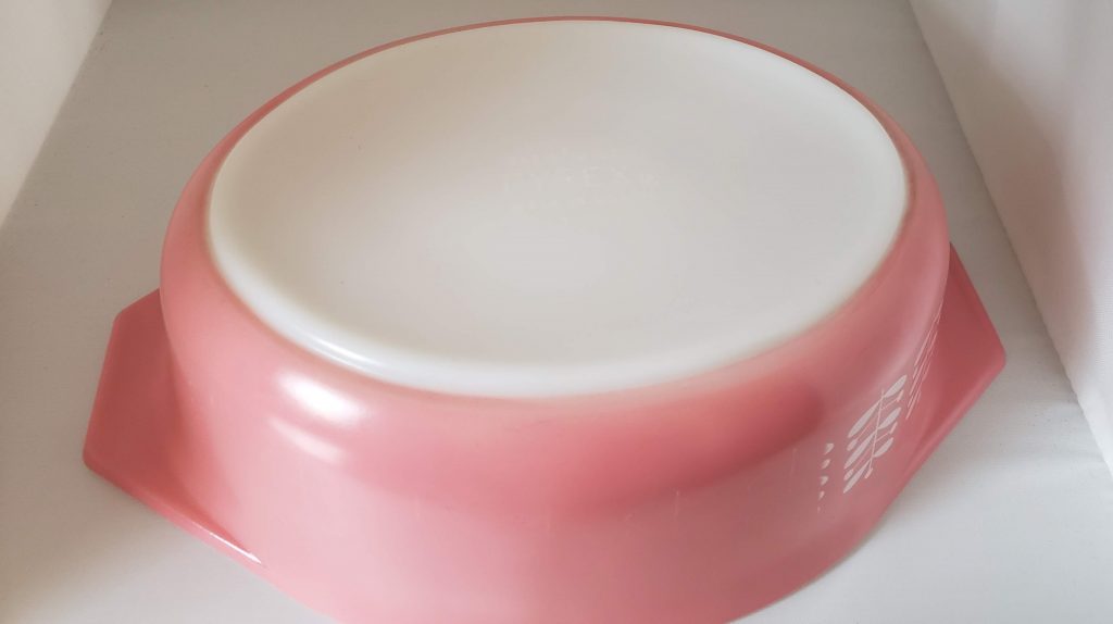 Vintage Pink Stems Pyrex Casserole 043 with Lid – SOLD – Aunt Gladys' Attic