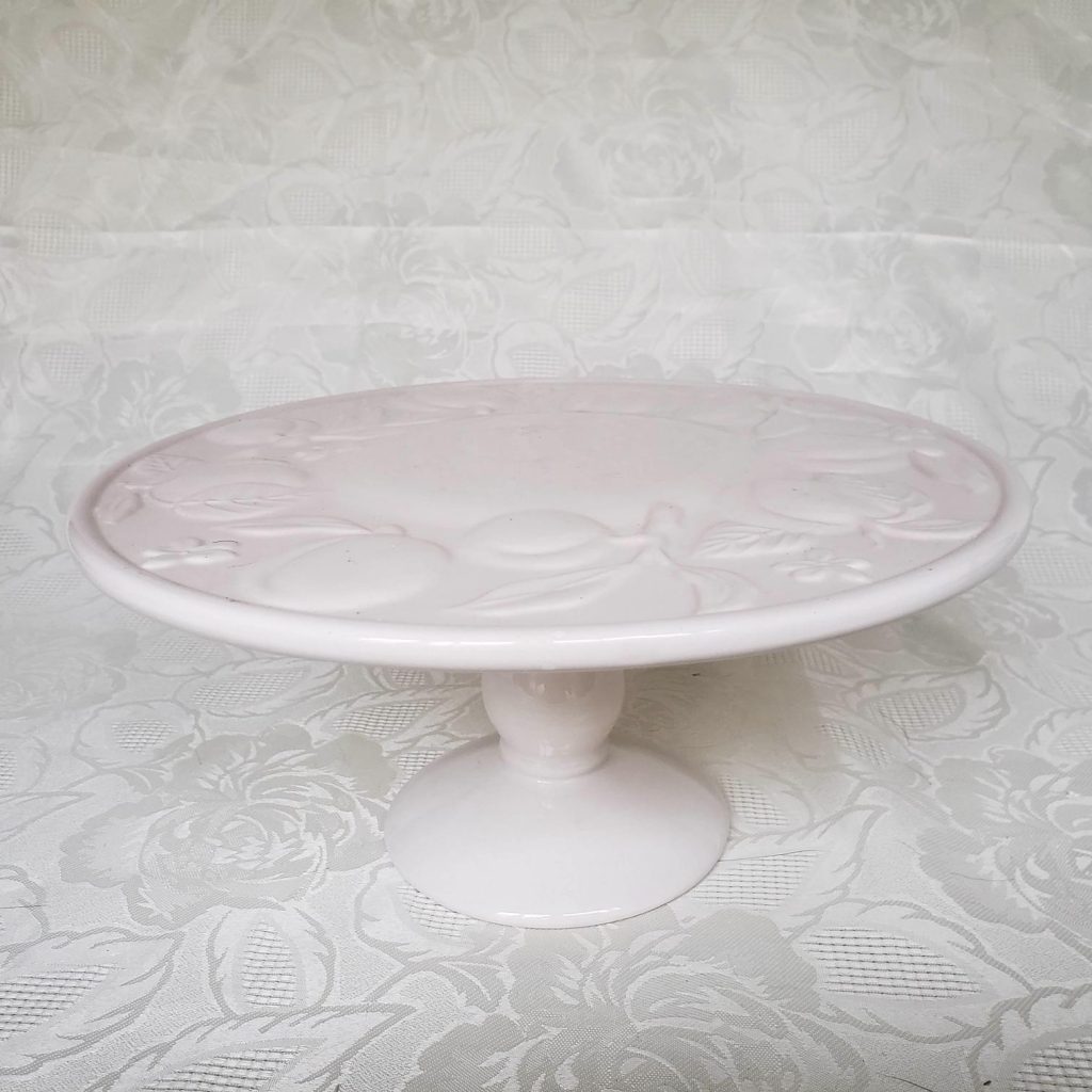 Ceramic Raised Fruit Motif Pedestal Cake Stand – Aunt Gladys' Attic