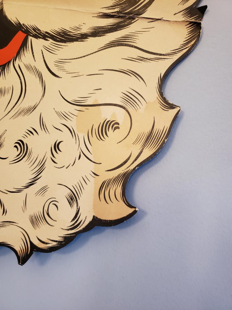 Large Vintage Cardboard Santa Face Cut Out SOLD – Aunt Gladys' Attic