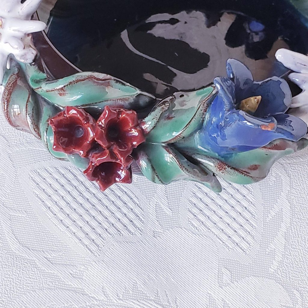 Vintage Liezen Austria Glazed TerraCotta Art Pottery Edelweiss Flower ...