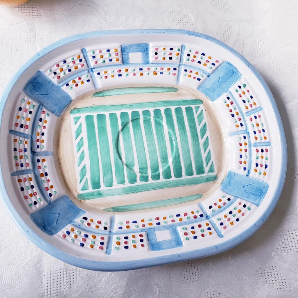 Football Stadium Ceramic Chip And Dip Serving Set – Aunt Gladys' Attic